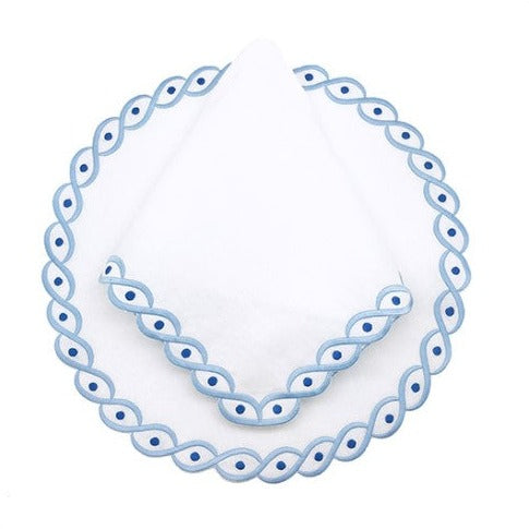 Chain Dot Custom Italian Table Linens - Bella Lino Linens