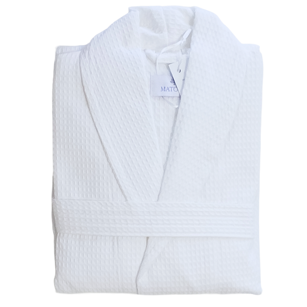 Sale-Waffle Weave Robe - Bella Lino Linens
