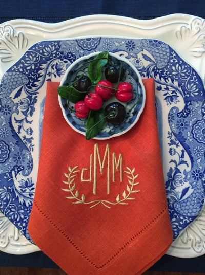 Lorraine Monogrammed Festival Napkins-Placemats-Cocktail Napkins ...
