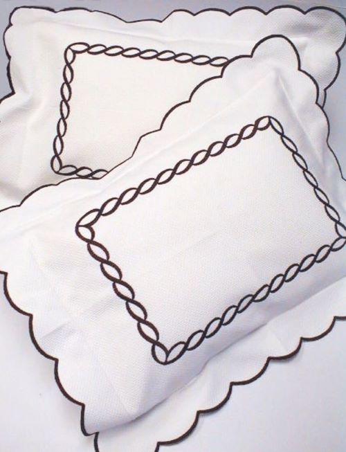 Couture Monogrammed Bed Linens-Luxury Monograms-Bedding - Bella Lino Linens