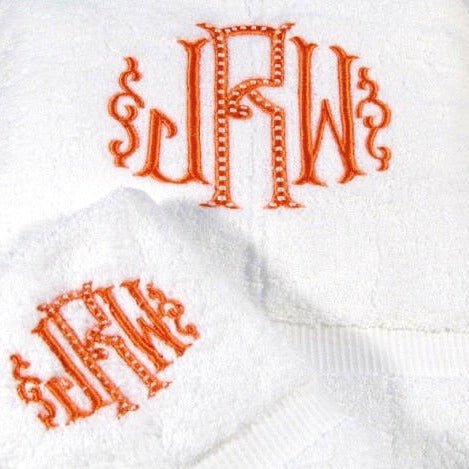 Danielle Couture Monogrammed Bath Towels - Bella Lino Linens
